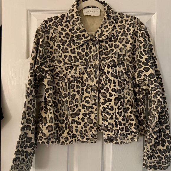 Jackets & Coats | Leopard Print Denim Jacket | Poshmark